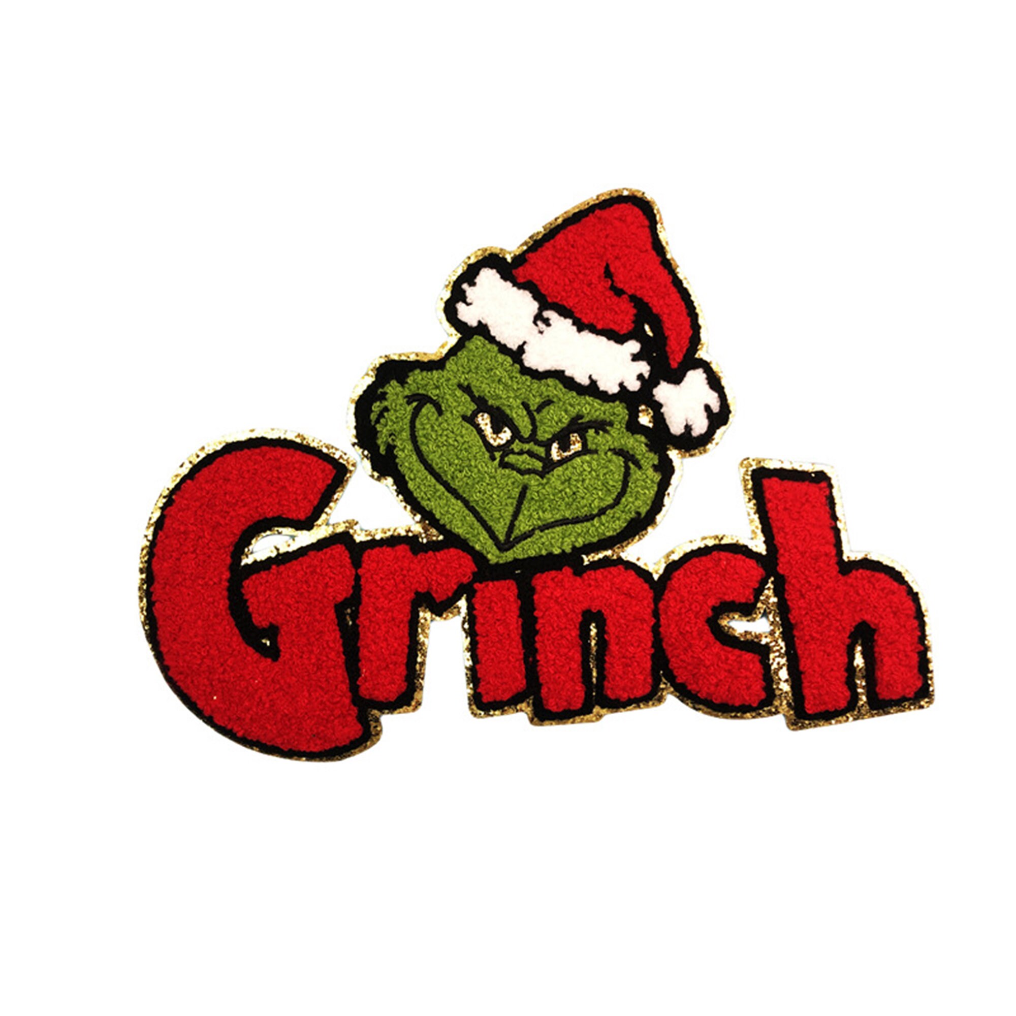 Christmas Chenille Letter Patch,grinch Chenille Iron-on Patch,green ...
