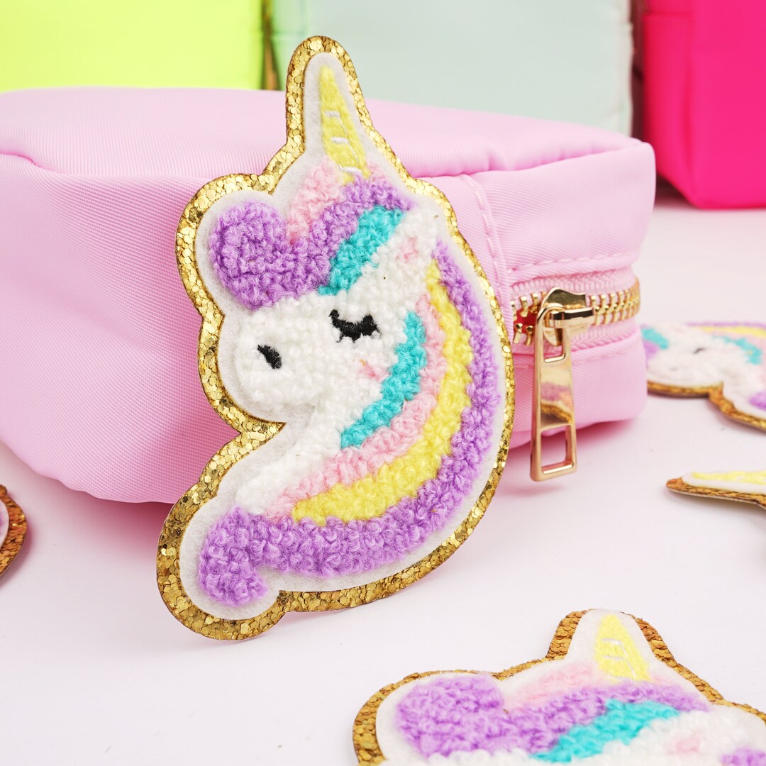 Unicorn Iron-on Chenille Glitter Patch DIY Gift,unicorn Patch,sequin Unicorn Applique Patches ...