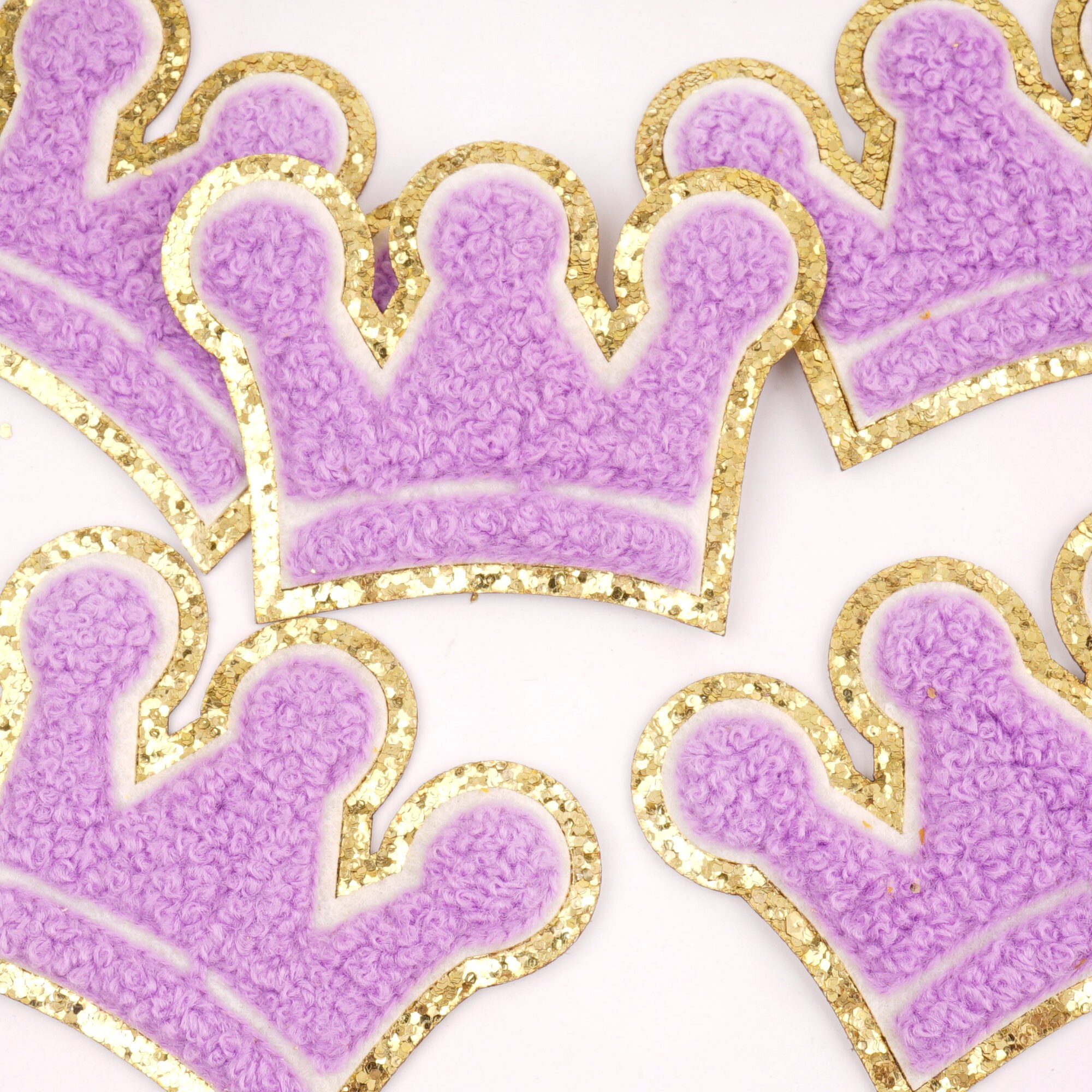 Crown Chenille Patches,crown Iron on Chenille Glitter Patch,embroidered ...
