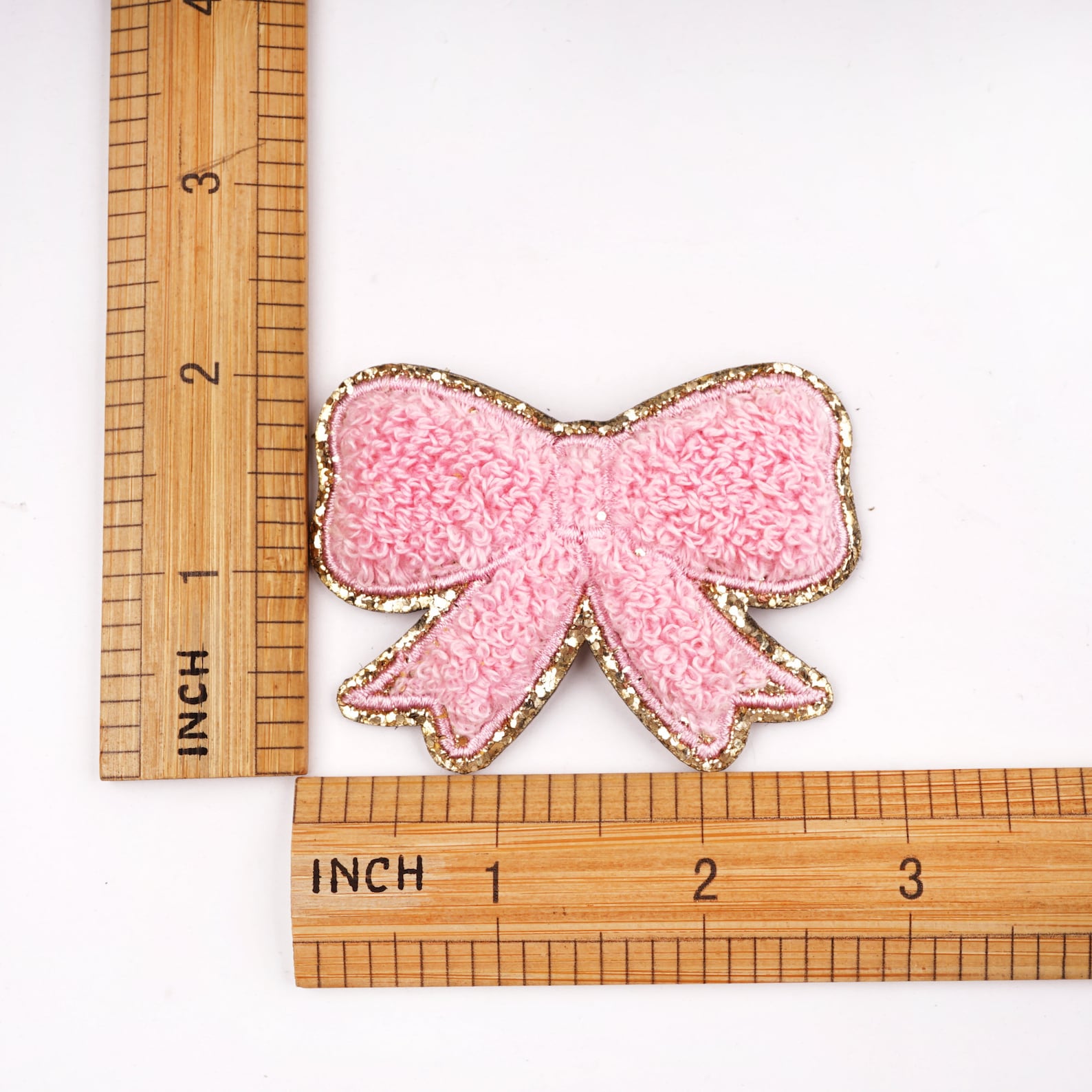 Chenille Bow Patches,bow Iron on Chenille Glitter Patch,bow Patch Embroidered Badge Patch for T ...