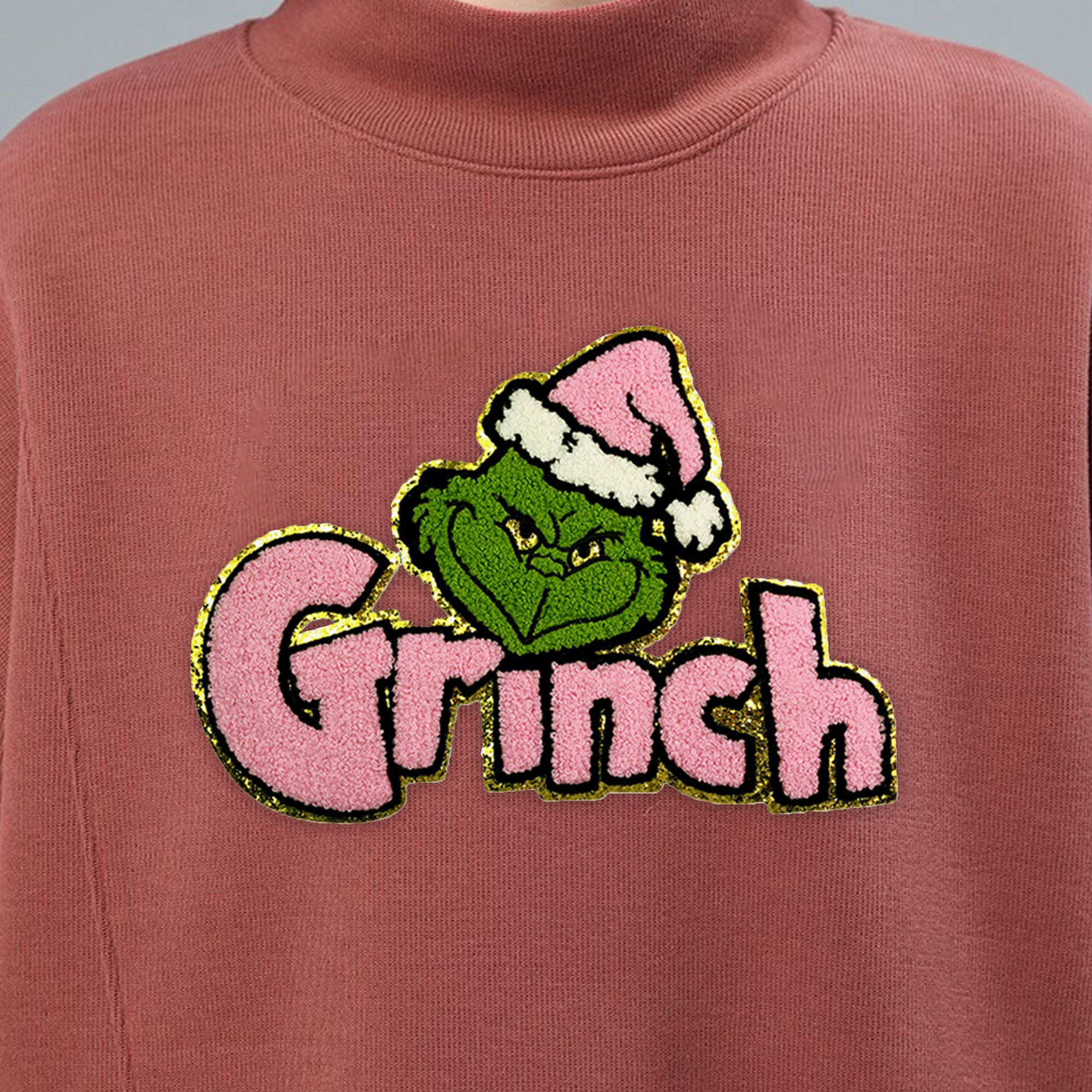 Christmas Chenille Letter Patch,grinch Chenille Iron-on Patch,green ...