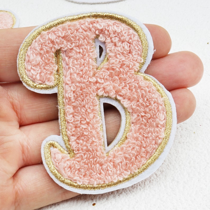 Iron on Letters Chenille Embroidery Patch Letter Iron Patch Applique ...