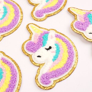 Unicorn Iron-on Chenille Glitter Patch DIY Gift,unicorn Patch,sequin Unicorn Applique Patches ...