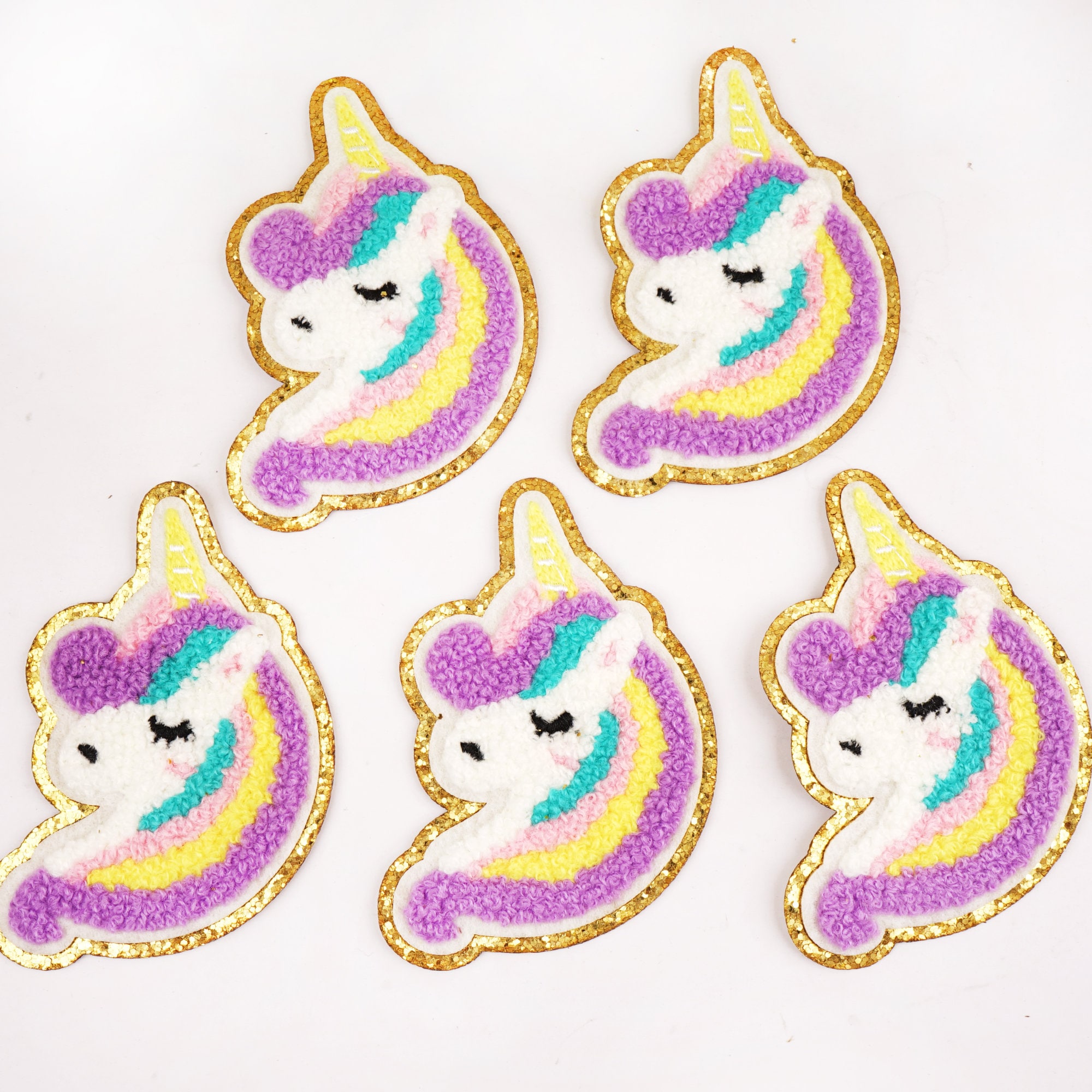 Unicorn Iron-on Chenille Glitter Patch DIY Gift,unicorn Patch,sequin Unicorn Applique Patches ...