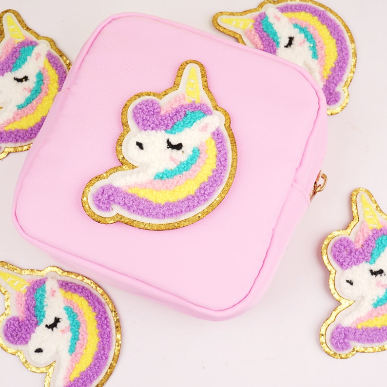 Unicorn Iron-on Chenille Glitter Patch DIY Gift,unicorn Patch,sequin Unicorn Applique Patches ...