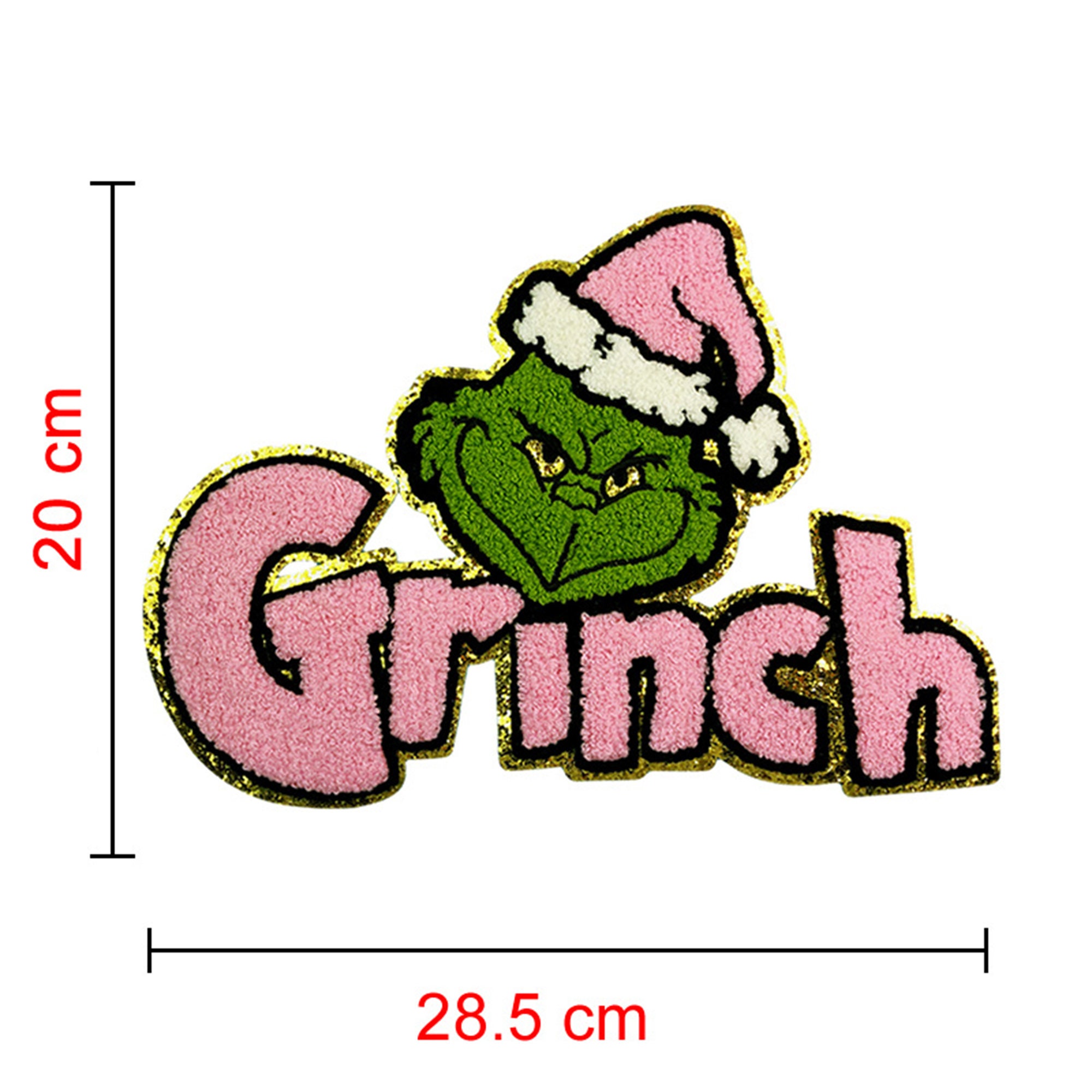 Christmas Chenille Letter Patch,grinch Chenille Iron-on Patch,green ...