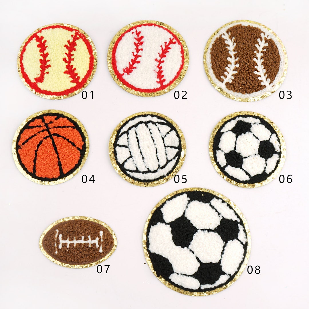 Iron-on Sports Patch,chenille Soccer Gold Glitter Patch,baseball Patch ...