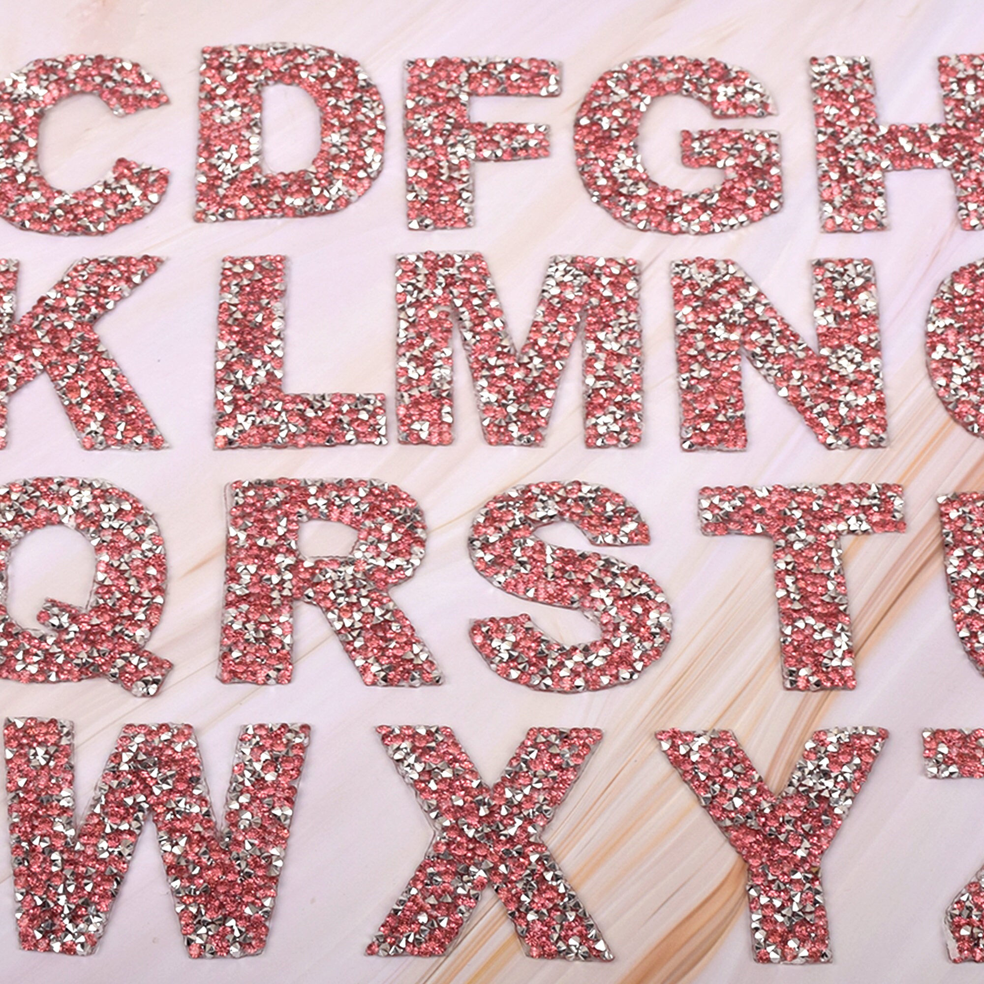 Rhinestone Glitter Letter Patches,single Individual Adhesive Patch,iron ...