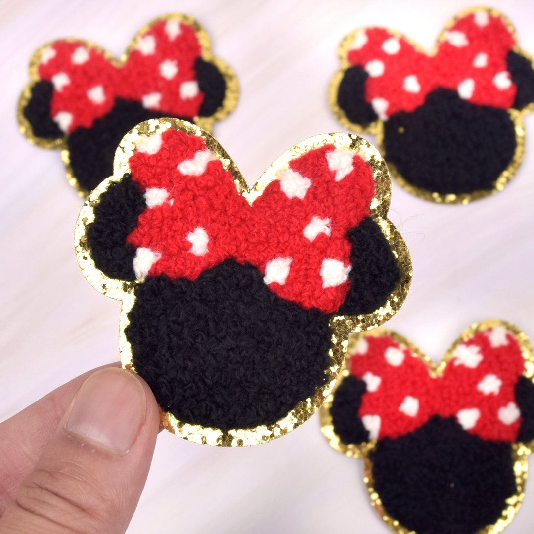 Chenille Minnie Mouse Patches,disney Iron on Patch,chenille Disney ...