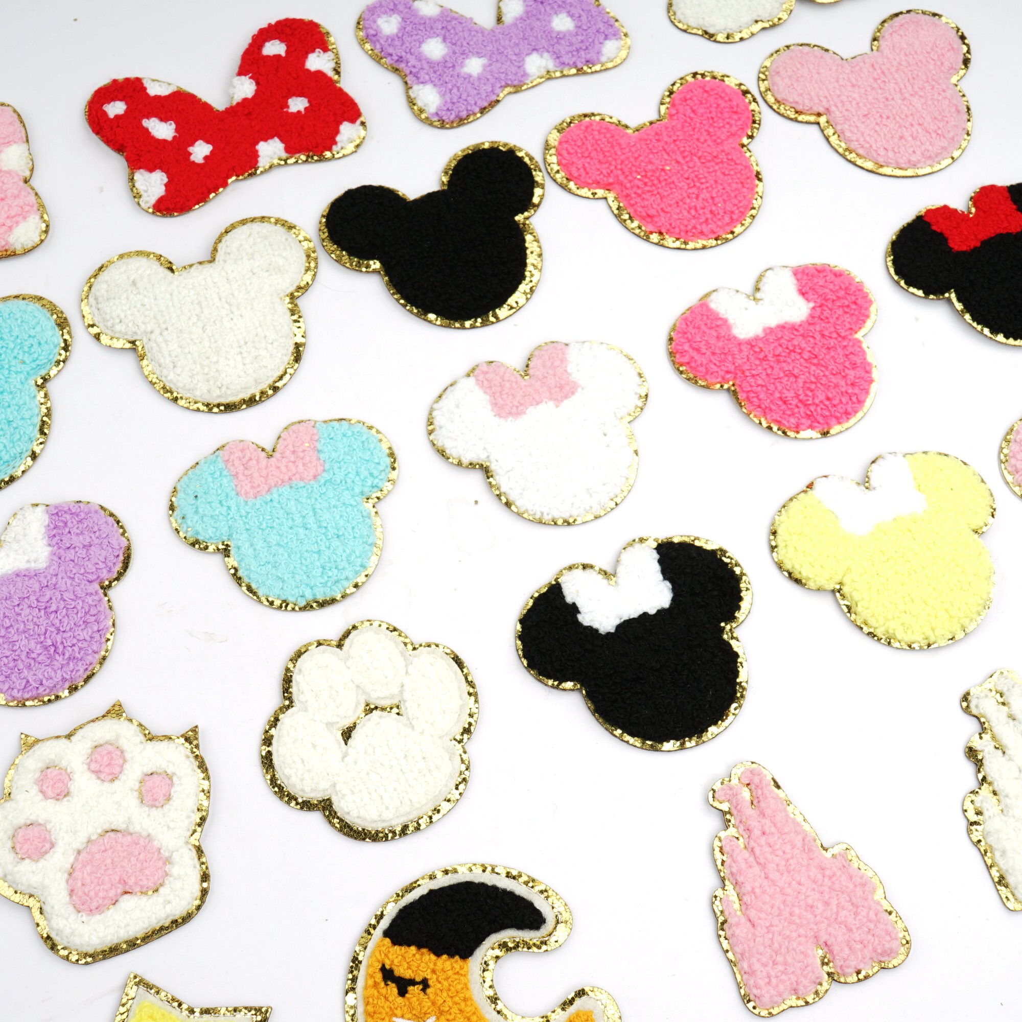 Minnie Mouse Head Patch,chenille Patches,disney Rainbow Iron on Patch ...