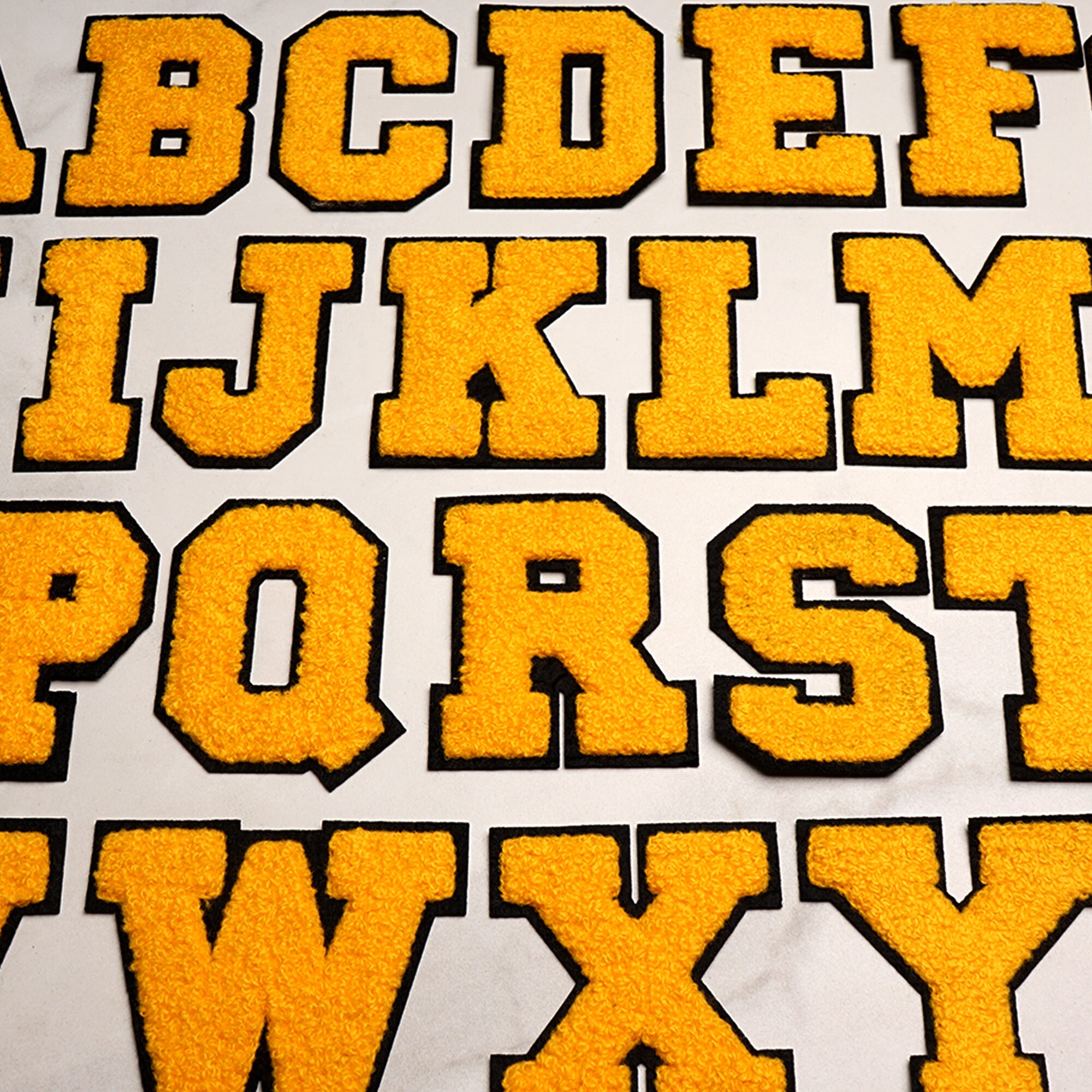 NEW Yellow Chenille Embroidered Letters Iron on - Etsy