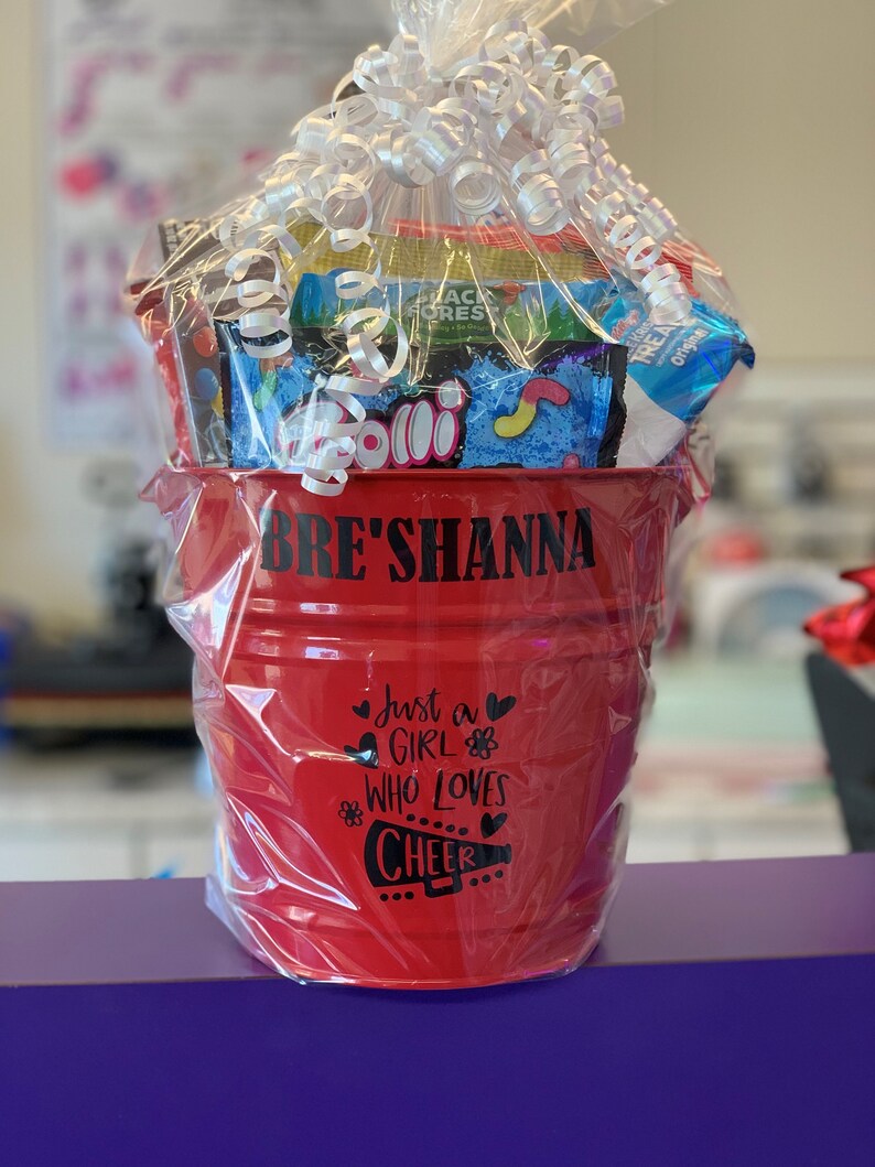 Personalized Cheer Appreciation Gift Basket Cheerleader Gift - Etsy