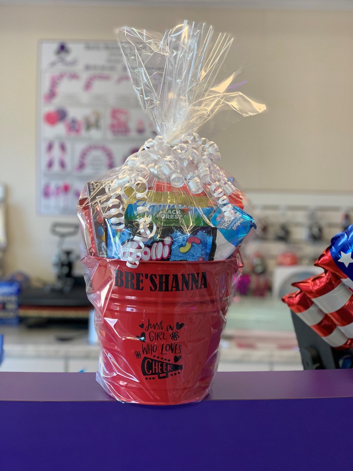 Personalized Cheer Appreciation Gift Basket Cheerleader Gift - Etsy