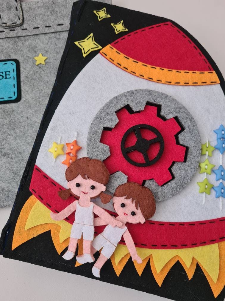 Felt Quiet Book, Space, Planet, Аstronaut, Solar System, Busy Book ...