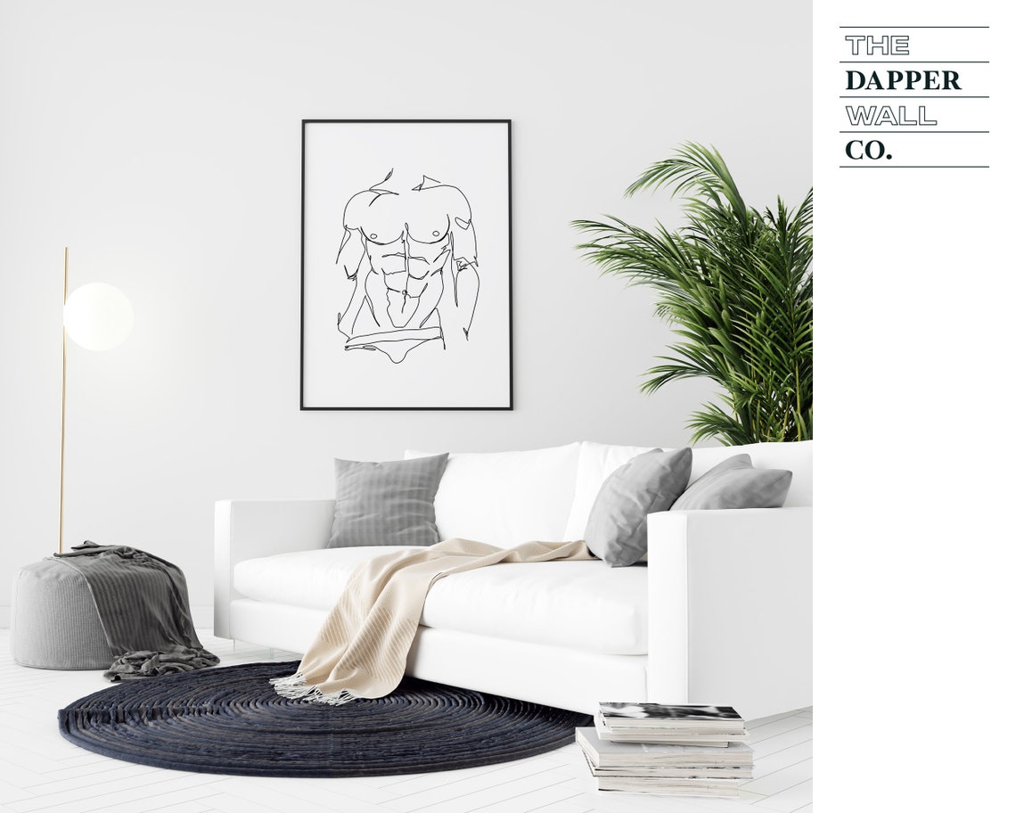 Abstract Man Body Art One Line Drawing Man Man Line Art - Etsy