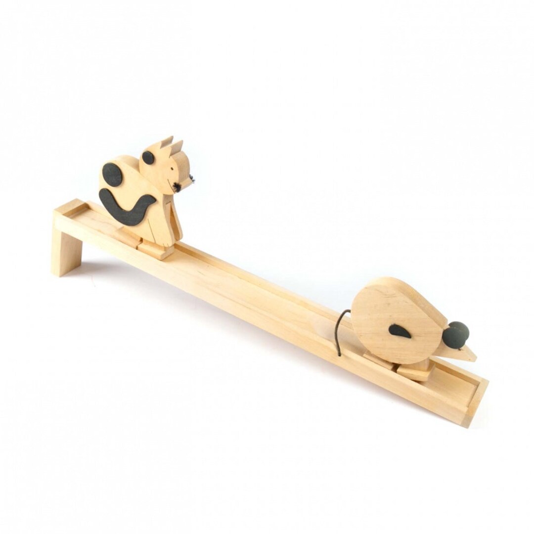 Animal Racing Elephant Track Cat Dog Mouse Wood Racing Catch - Etsy