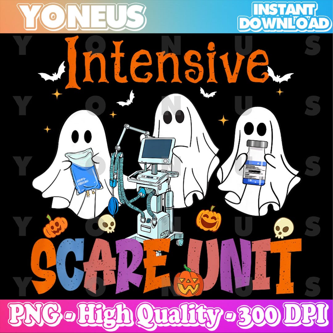 Halloween Intensive Care Scare Unit Ghost Nurse ICU Nursing Png, Nurse ...