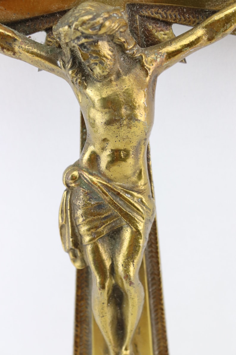 Vintage Crucifix, Jesus Christ on the Cross Vintage Brass Hanging ...