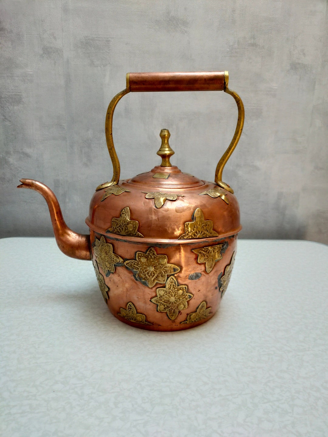 Large Antique 19th Century Artisanal Moroccan Tuareg Decorative Kettle ...