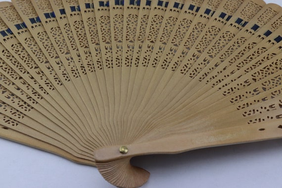 Vintage wooden fan, collector's fan inspired by "The … - Gem