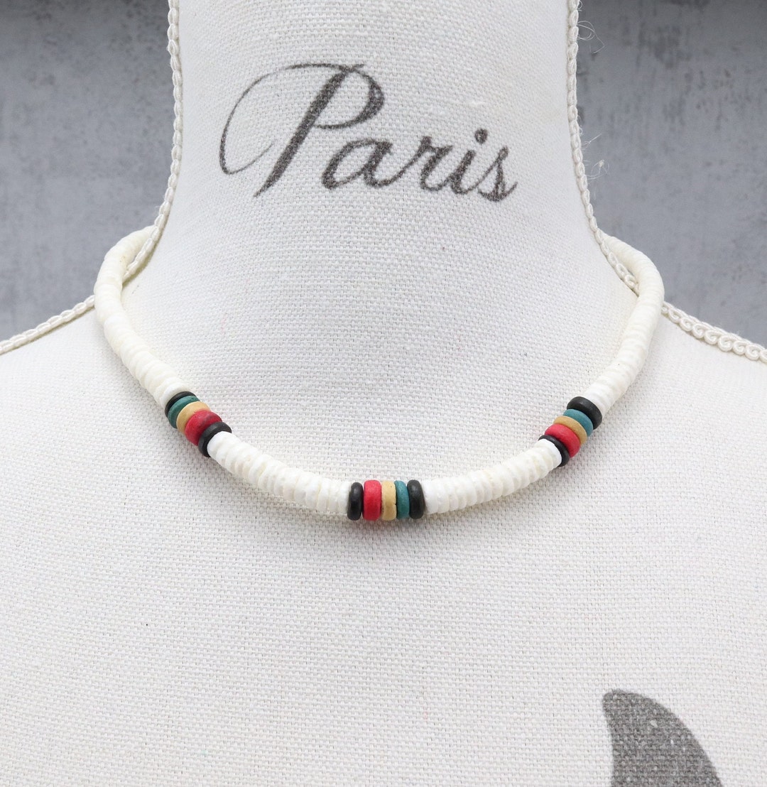 Vintage African Necklace, White Pearl Necklace, Old African Pearl ...