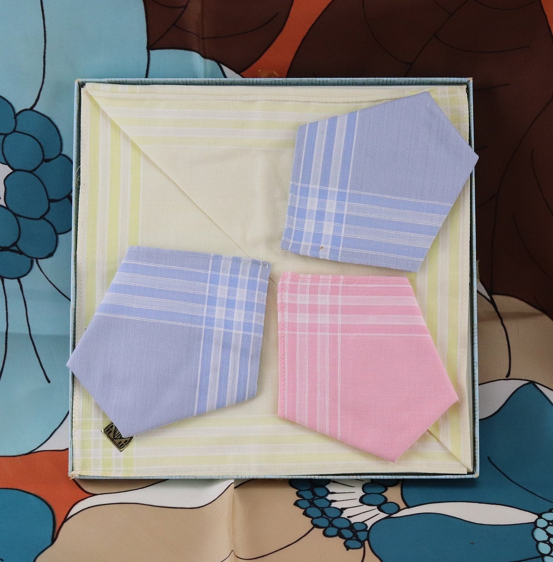 Lot of 5 Vintage Handkerchiefs New in Original Packaging, Pack of ...