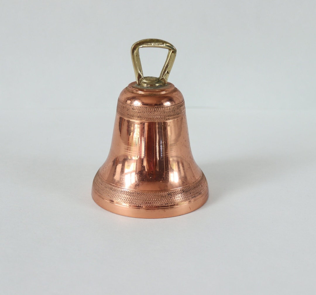 Handcrafted French Bell, Hammered Bell, Cloisonné Brass Table Bell Made ...