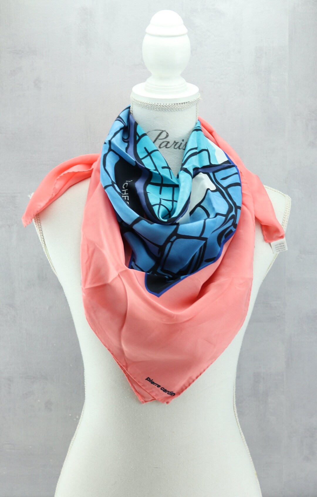 Rare Vintage Pierre Cardin Scarf in Real Silk, Old CHERNOBYL Model Silk ...