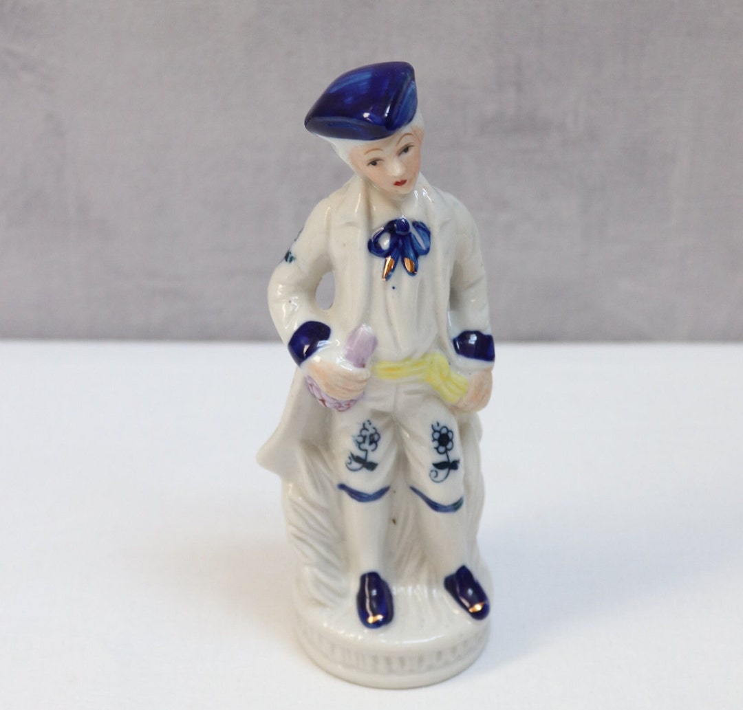 Vintage Porcelain Figurine, Old Man Trinket for Decoration, Porcelain ...