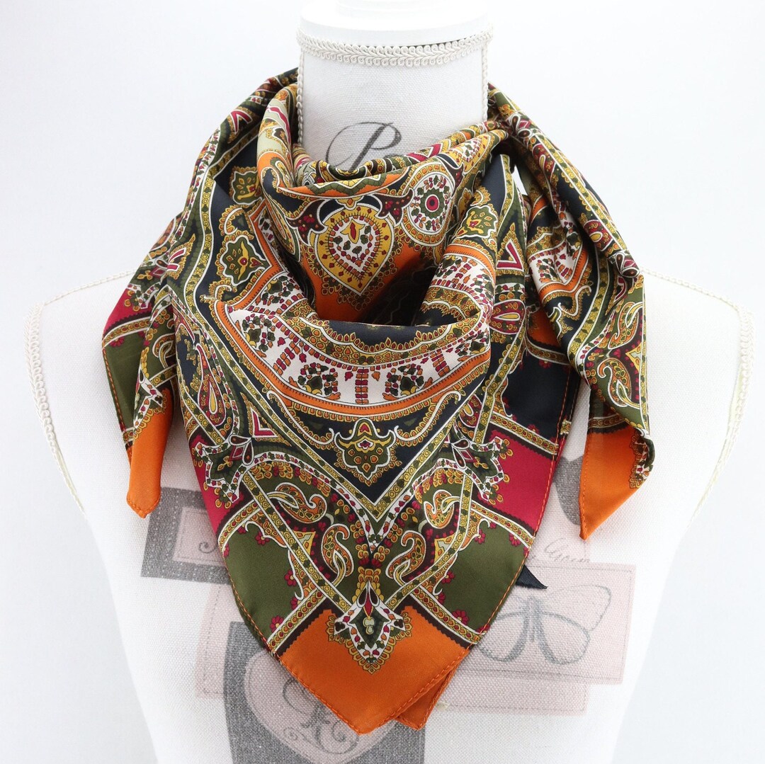 Vintage Cashmere Print Scarf, Old Women's Scarf, Women's Shawl, Women's ...