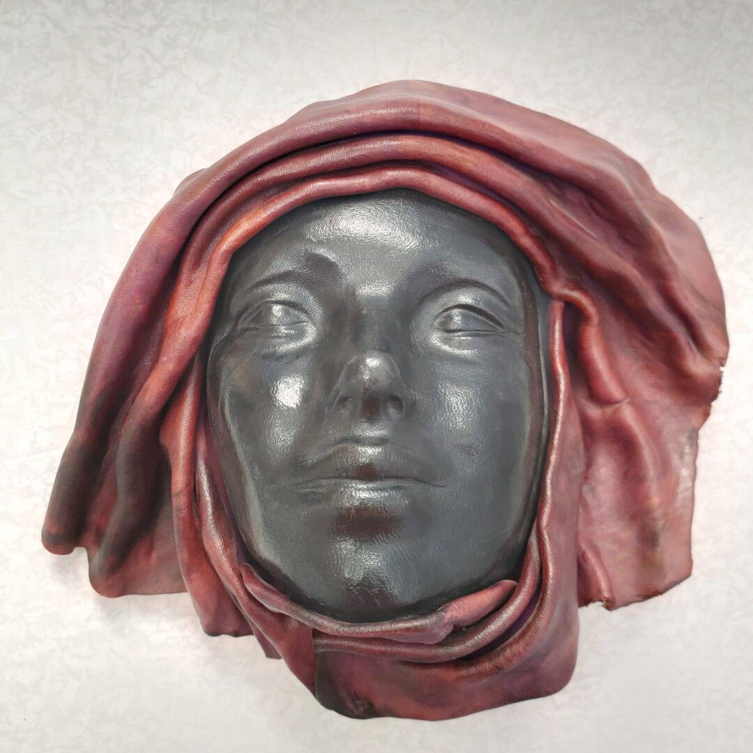 Vintage Decorative Leather Wall Mask Depicting the Face of a Tuareg Man ...