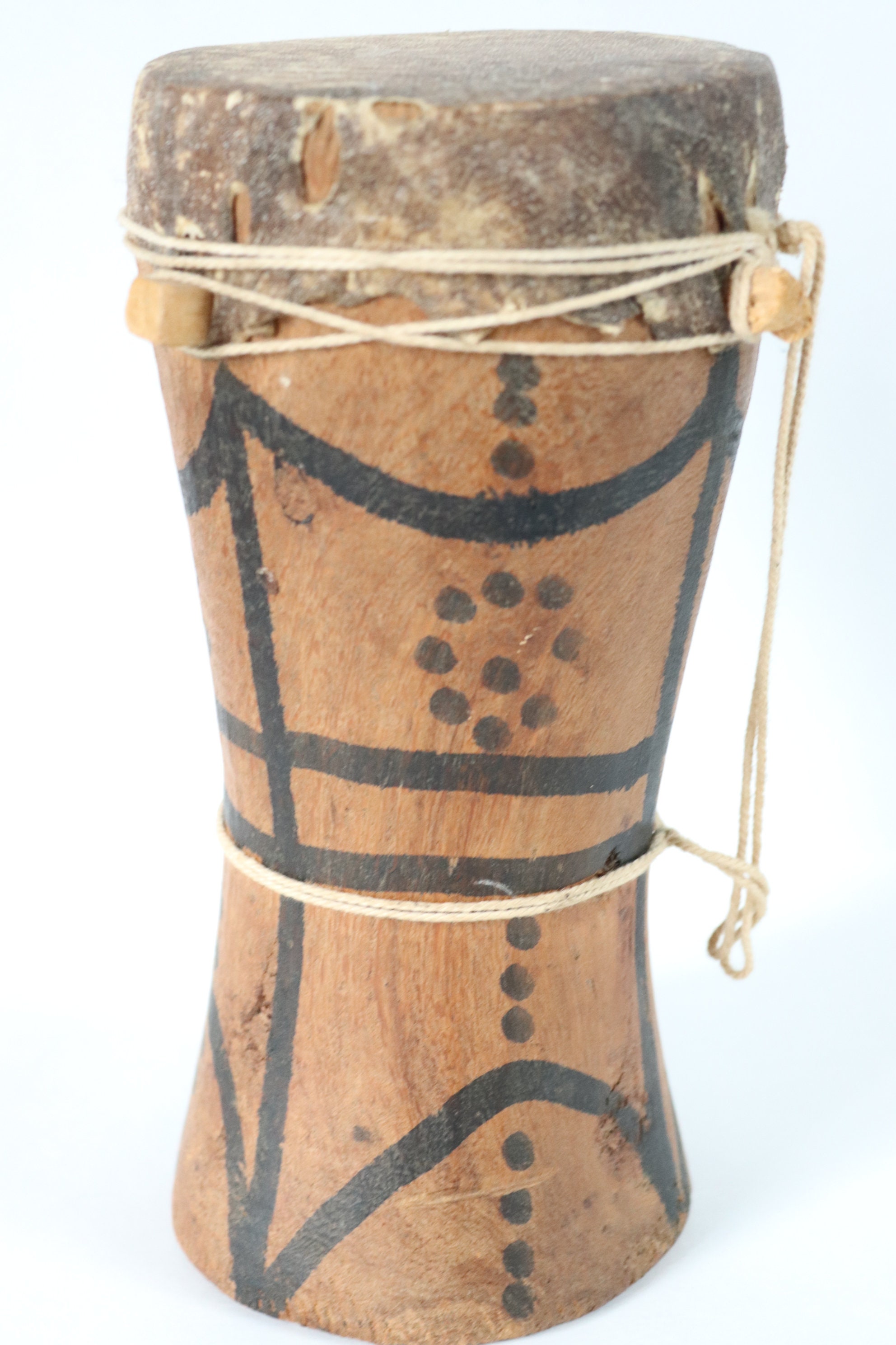 Sabar Vintage Decorative Senegalese Musical Instrument in Wood and ...