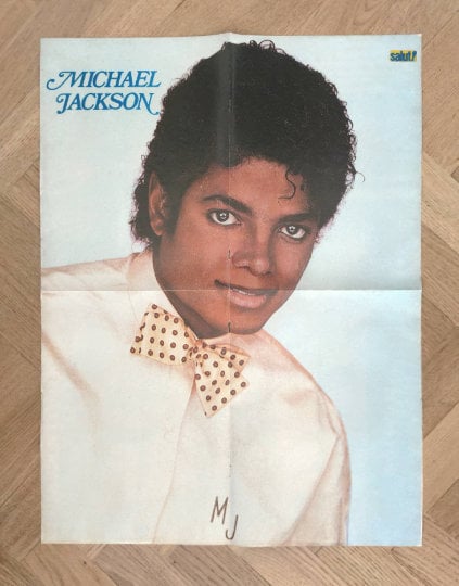 Original Vintage Michael Jackson Poster of the Song pretty Young Thing ...