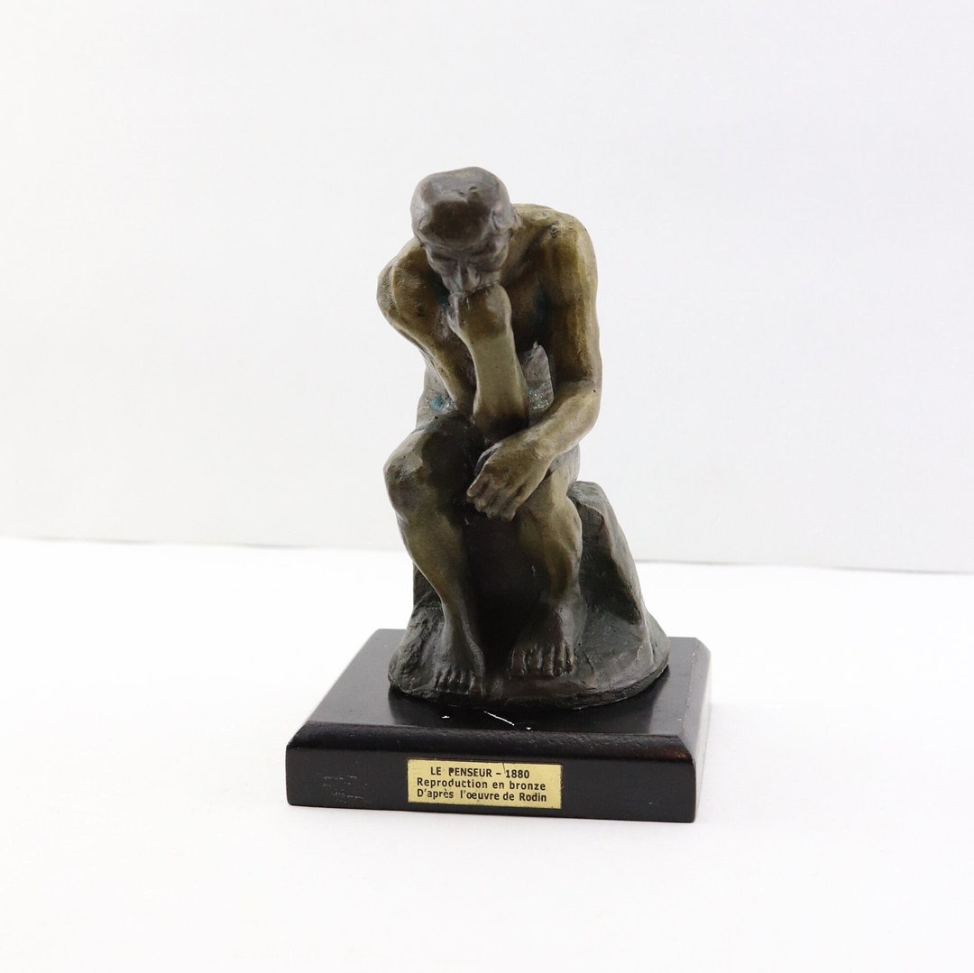 Statuette the Thinker Bronze Representation of the Famous Sculptor ...