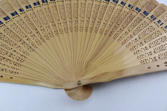Vintage wooden fan, collector's fan inspired by "The … - Gem