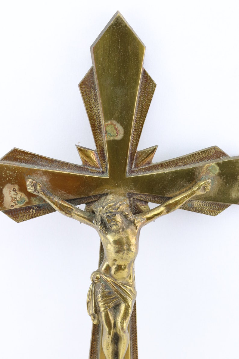 Vintage Crucifix, Jesus Christ on the Cross Vintage Brass Hanging ...
