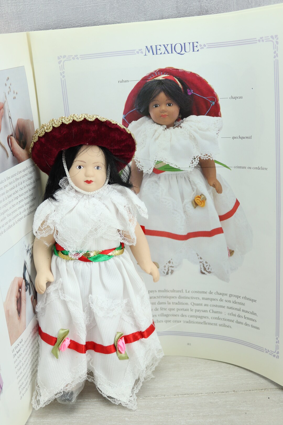 Traditional Hand-made Porcelain Doll From Mexico, Old Doll With ...