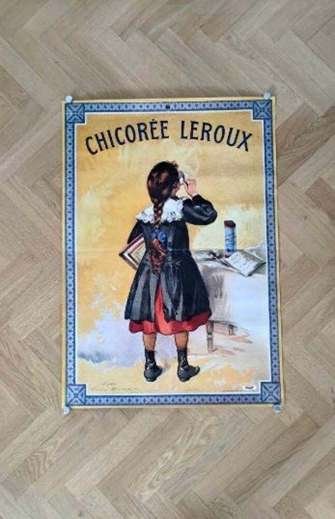 Old French Advertising Poster Chicorée Leroux, Vintage Advertising ...