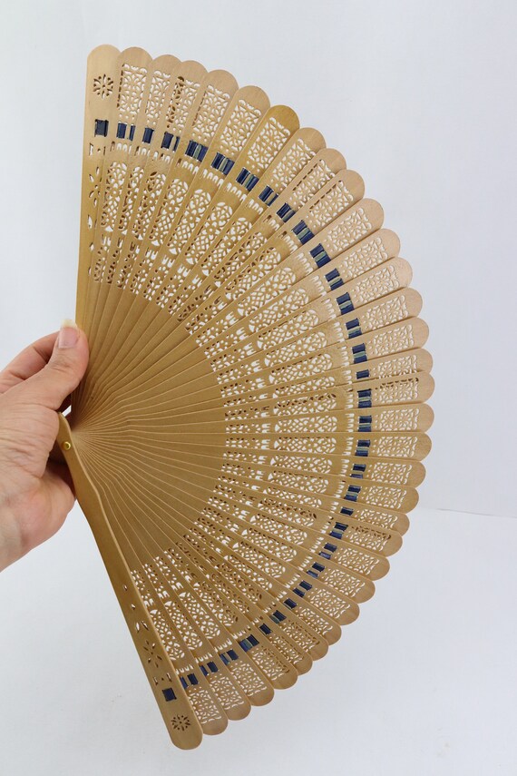 Vintage wooden fan, collector's fan inspired by "The … - Gem