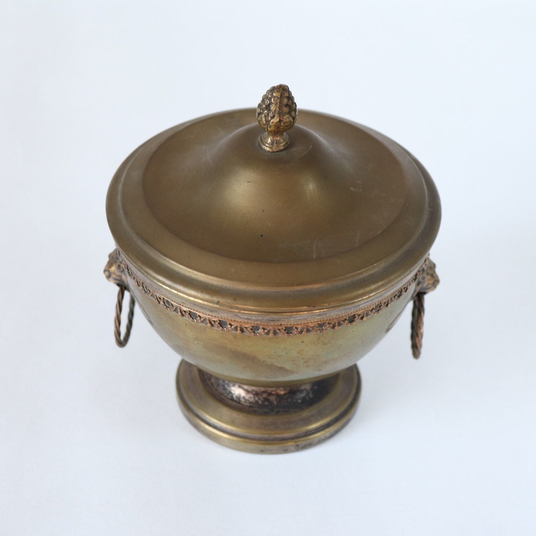 Vintage French Brass Sugar Bowl, Old Bowl, Table Sugar Bowl, Table ...