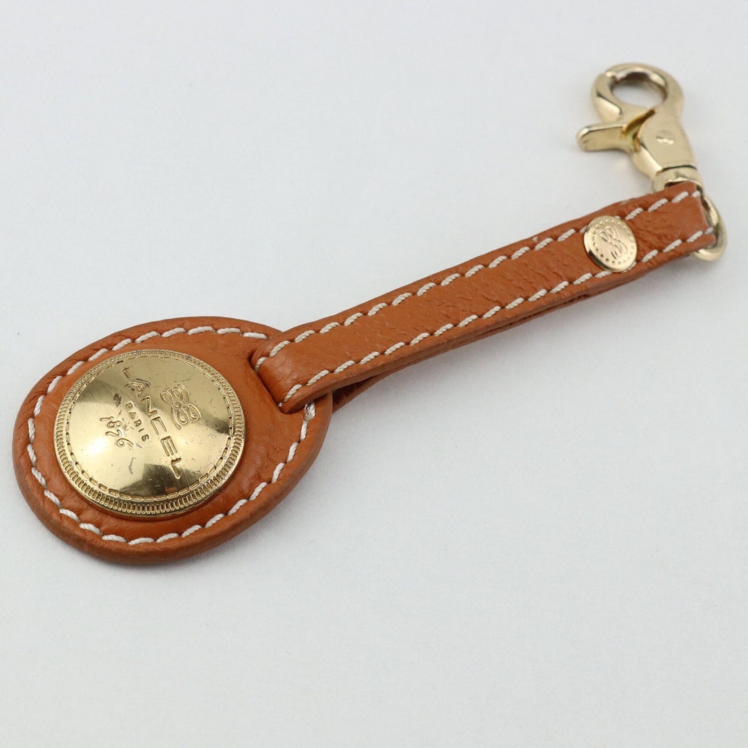 Authentic Vintage LANCEL Bag Charm, Rare LANCEL Keychain, Leather ...