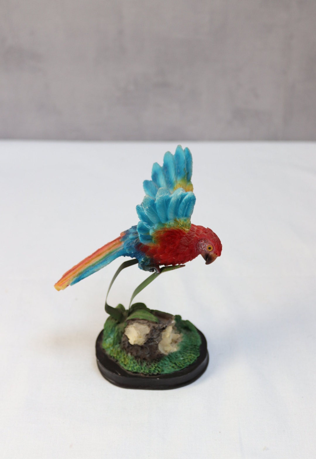 Vintage Resin Parrot Figurine, Old Parrot Collectible Bird - Etsy