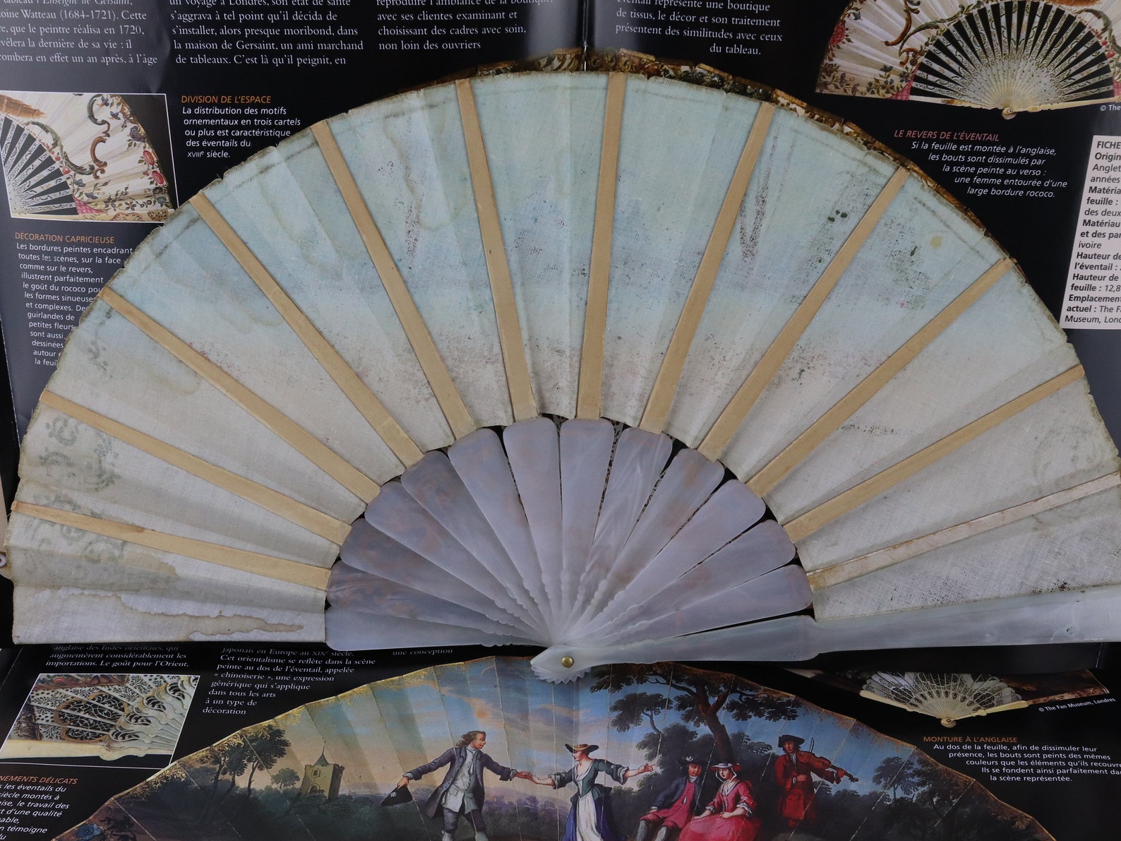 Vintage Fabric Fan, Hand-painted Fan, Collector's Fan, Gift for Women ...