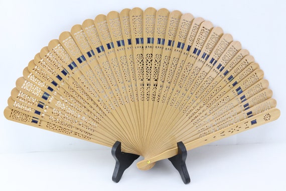 Vintage wooden fan, collector's fan inspired by "The … - Gem