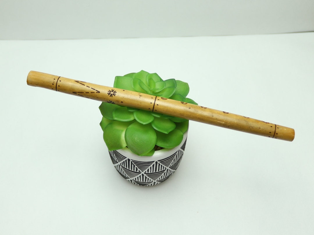 Vintage Artisan Bamboo Flute, Handmade Exotic Wind Musical Instrument ...