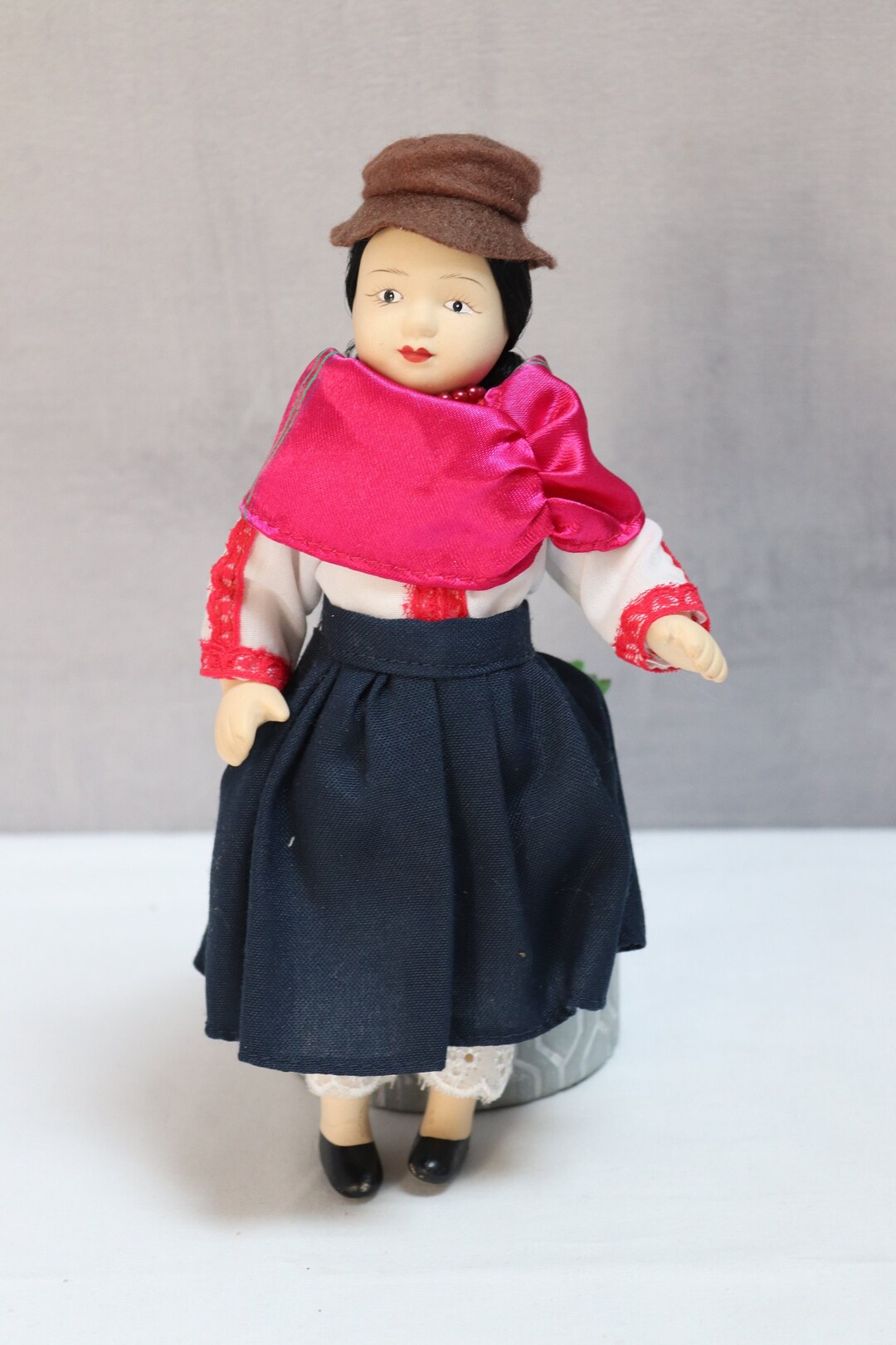 Traditional Hand-made Porcelain Doll From Ecuador, Old Doll With ...