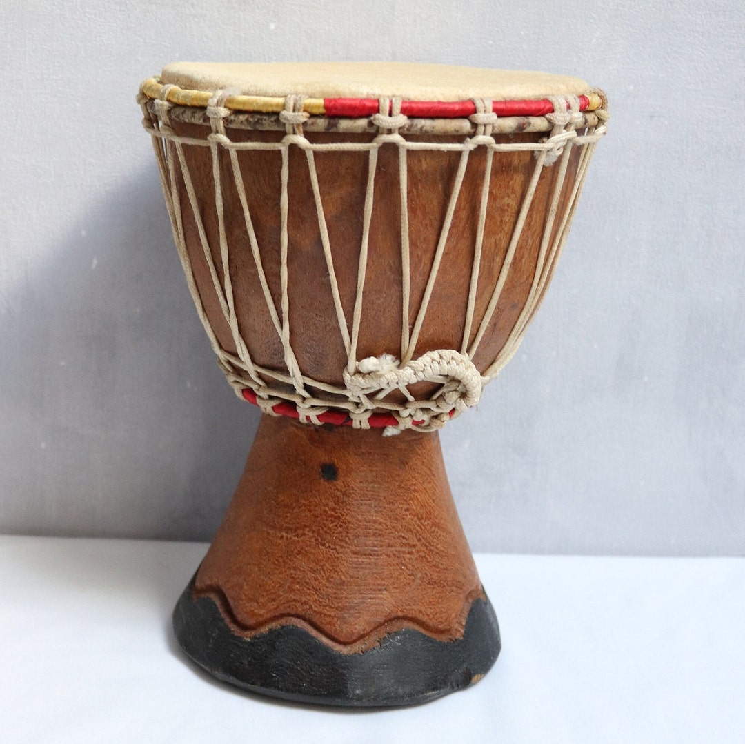 Decorative African Percussion Musical Instrument in Carved Wood and ...