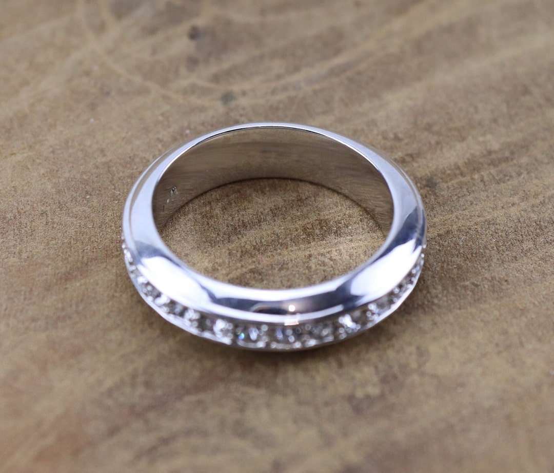 Vintage Silver Rhodium Ring Set With Crystal, LIORA Brand Wedding Ring ...