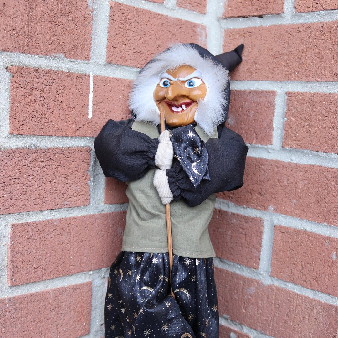 Vintage Hanging Kitchen Witch, Old Handmade Good Luck Witch Doll, Witch ...