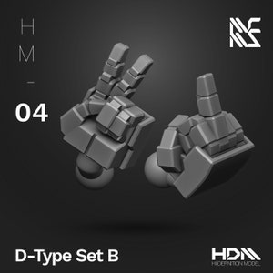 HDM D-type Hands (set B: Middle Finger and Peace Sign Hands) for SD ...